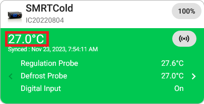 Device Dashboard [MyFridgeOnline]
